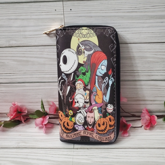 Bags | Nbc Zip Around Wallet Jack Skellington And Sally 1 | Poshmark